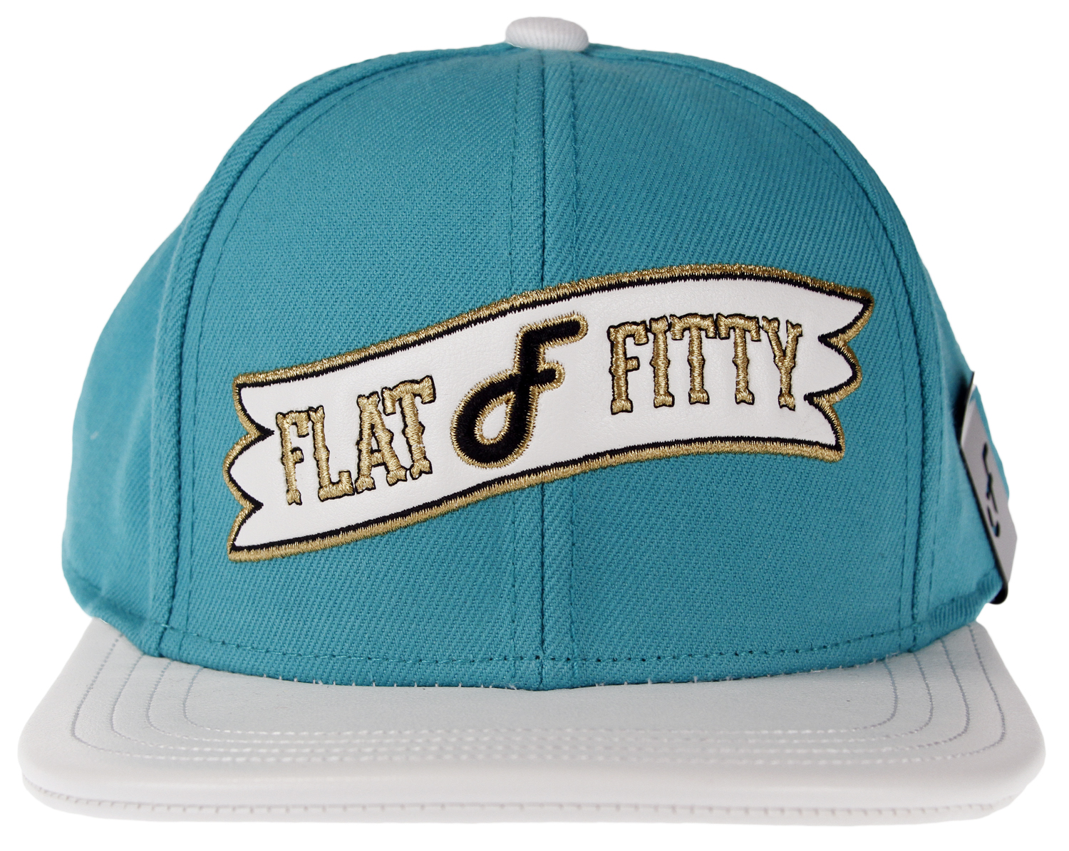 Flat Fitty Retro Flap Strap Back Cap Baseball Hat, Teal / White, OS | eBay