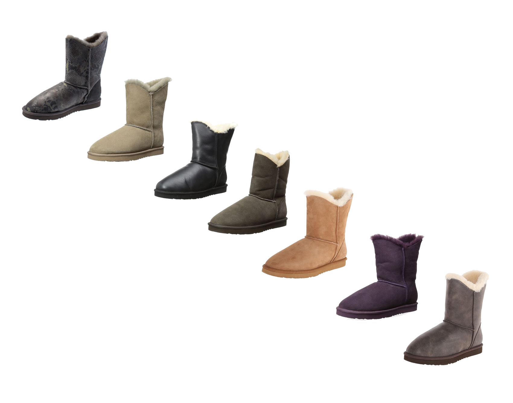 Koolaburra Women's Double Halo Short Slip On Ankle Snow Boot, Many ...