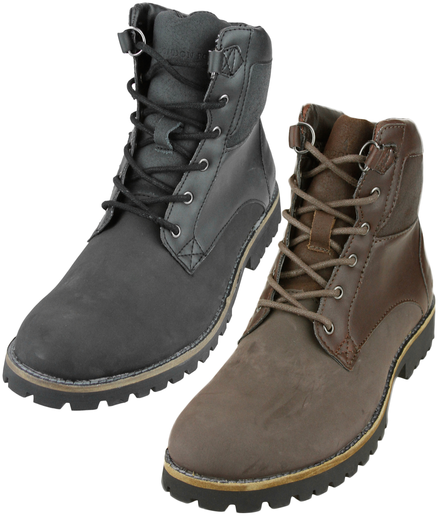 London Fog Men's Darcy Leather Lace Up Winter Boots, 2 Colors | eBay