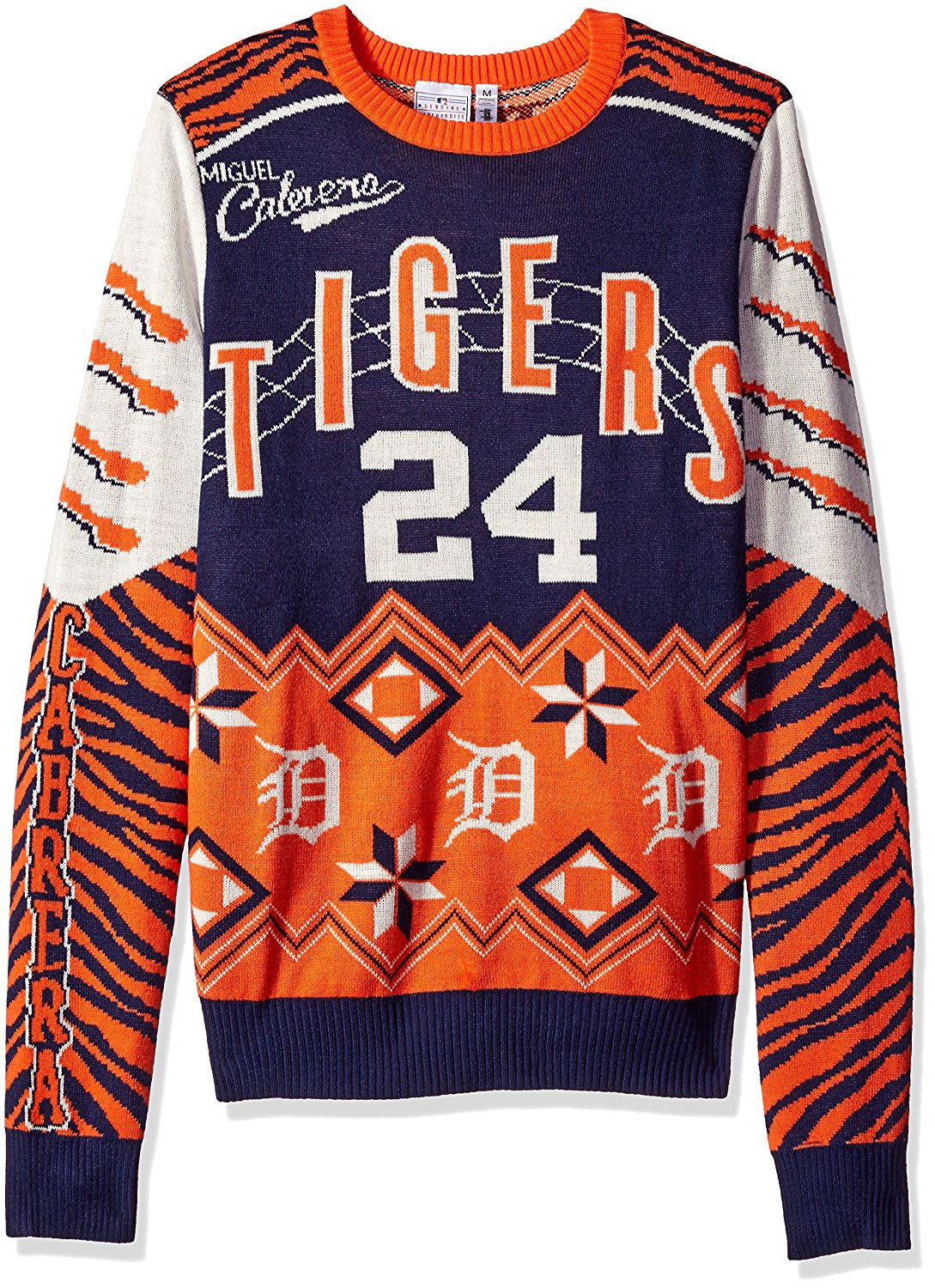 KLEW MLB Men's Detroit Tigers Miguel Cabrera #24 Ugly Sweater | eBay